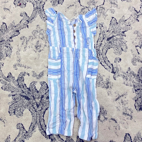 One Pieces | Toddler Pantsuit Beachy Blue Stripes | Poshmark